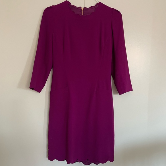 Ted Baker | Dresses | Ted Baker Pencil Purple Plum Sleeve Dress | Poshmark